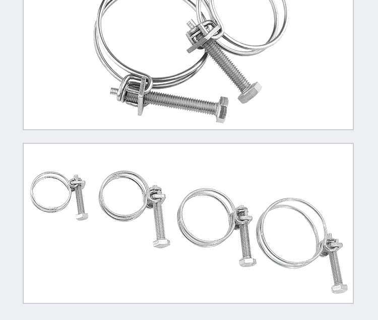 SS304 HOSE CLAMP CLIP DOUBLE WIRE HOSE CLAMP CLIP Radiator hose clamp ...