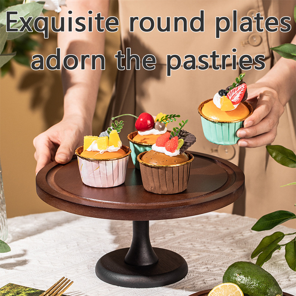 Retro Wooden Cake Stand With Cover Birthday Wedding Party Dessert Wood ...
