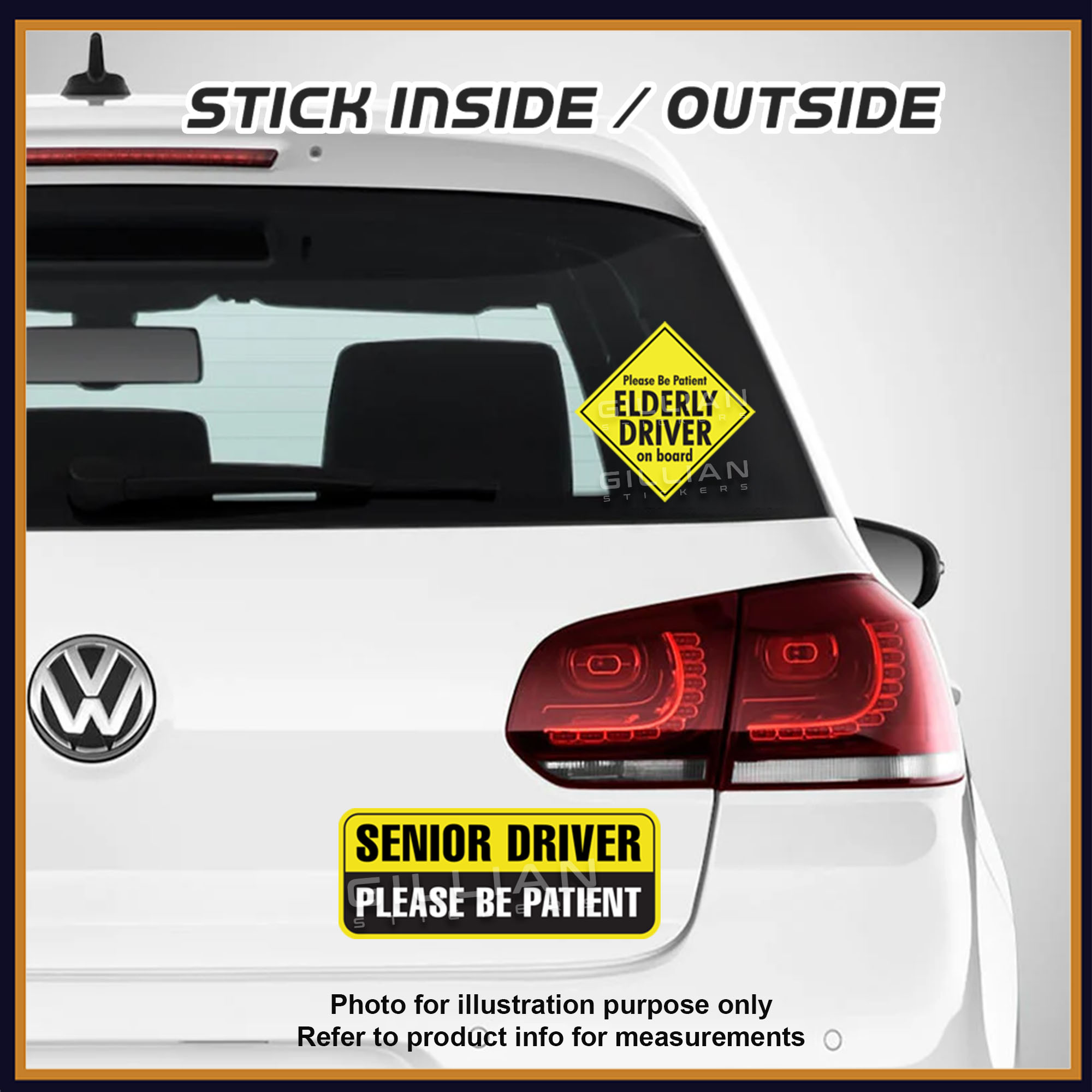 Car Sticker SENIOR Driver Elderly Warga Emas | Shopee Malaysia