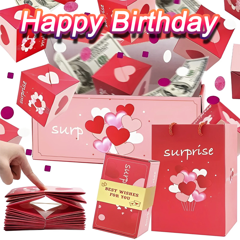 Red Packet Box Folding Bounce Gift Box Surprise Jumping Box Red ...