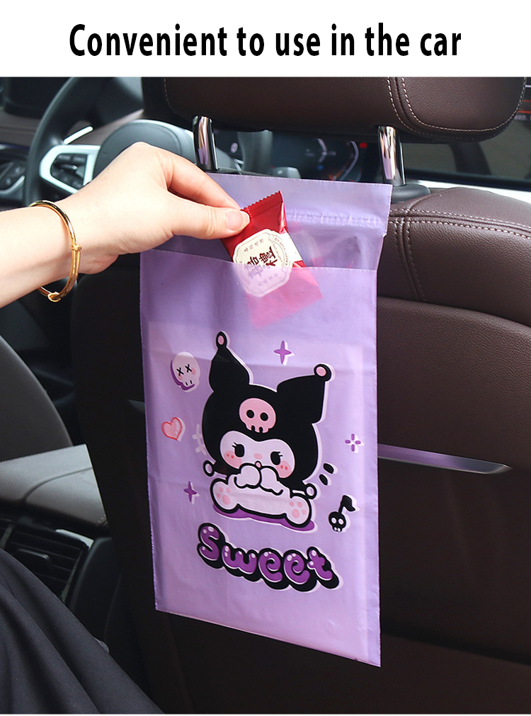 30Pcs Rubbish Bag Car Sticky Type Disposable Car Dustbin Garbage Bag ...