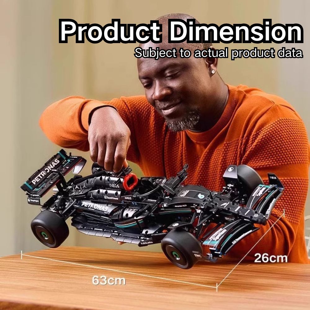 1:8 Mercedes-AMG F1 W14 E Racing Building Block Car Toy Compatible with ...