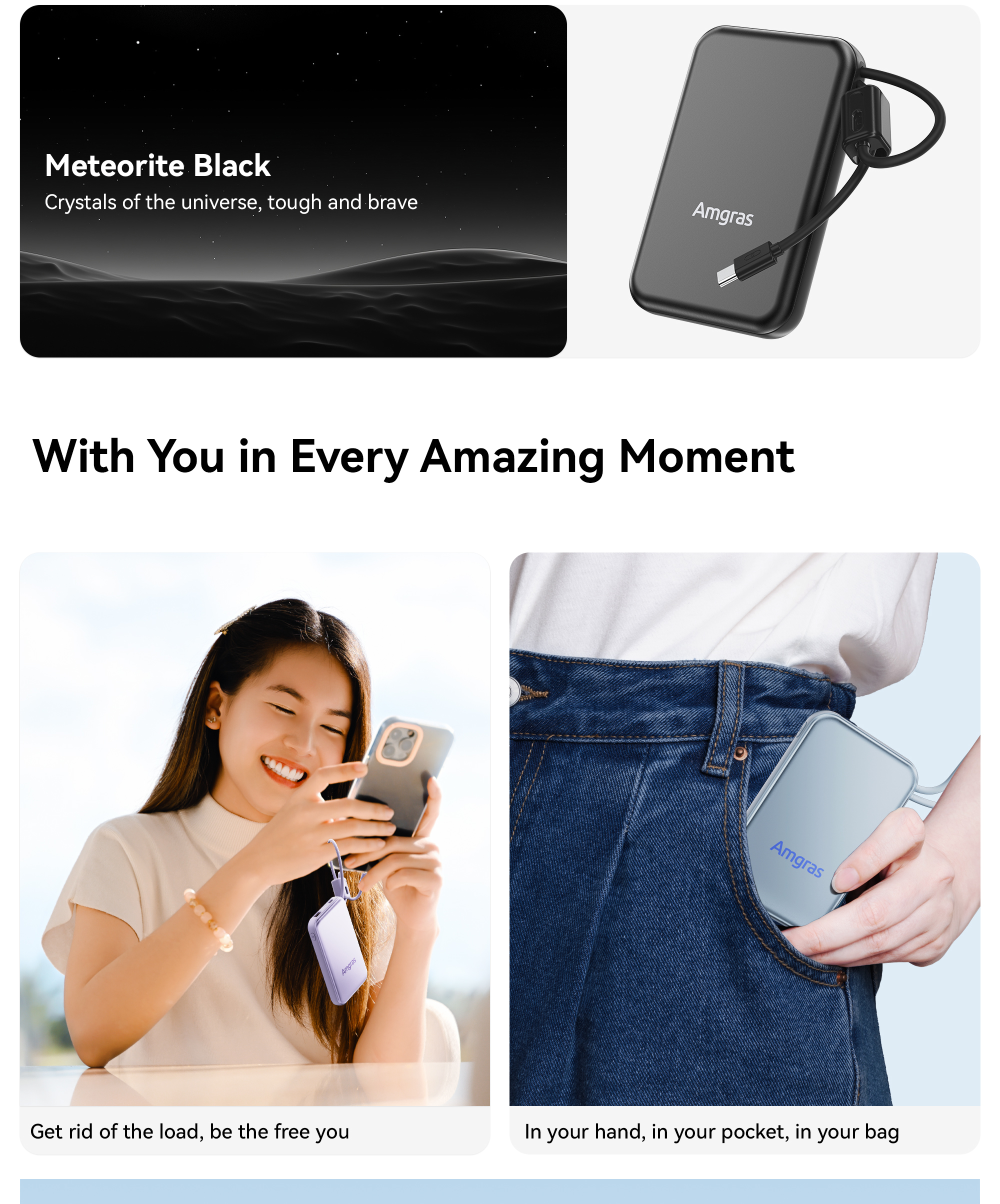 Amgras PowerMeta 845 PowerBank 20000mAh Large Capacity 22.5W Fast ...