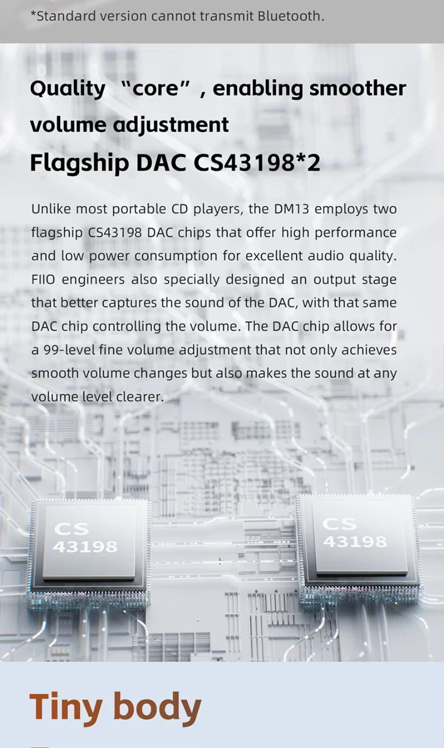 FiiO DM13 BT, CD Player: Dual CS43198 DAC Bluetooth aptX HD Balanced ...