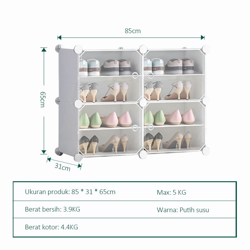 Shoe Rack With Door Storage Box DIY Rak Kasut Bertutup Rack Kasut Shelf ...