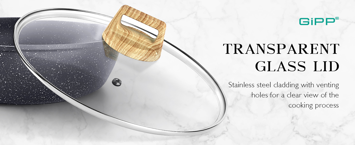 GIPP® Non-Stick Deep Fry Pan With Lid PFOA Free (24/28cm) | Shopee Malaysia