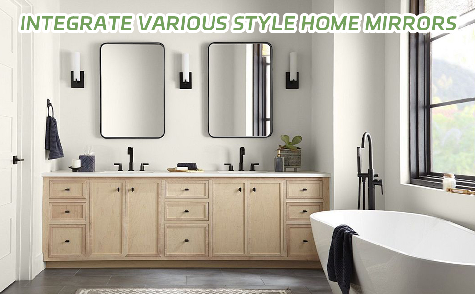 LI - Square Mirror Wall Mirror Vanity Mirror Bathroom Mirror Kaca ...