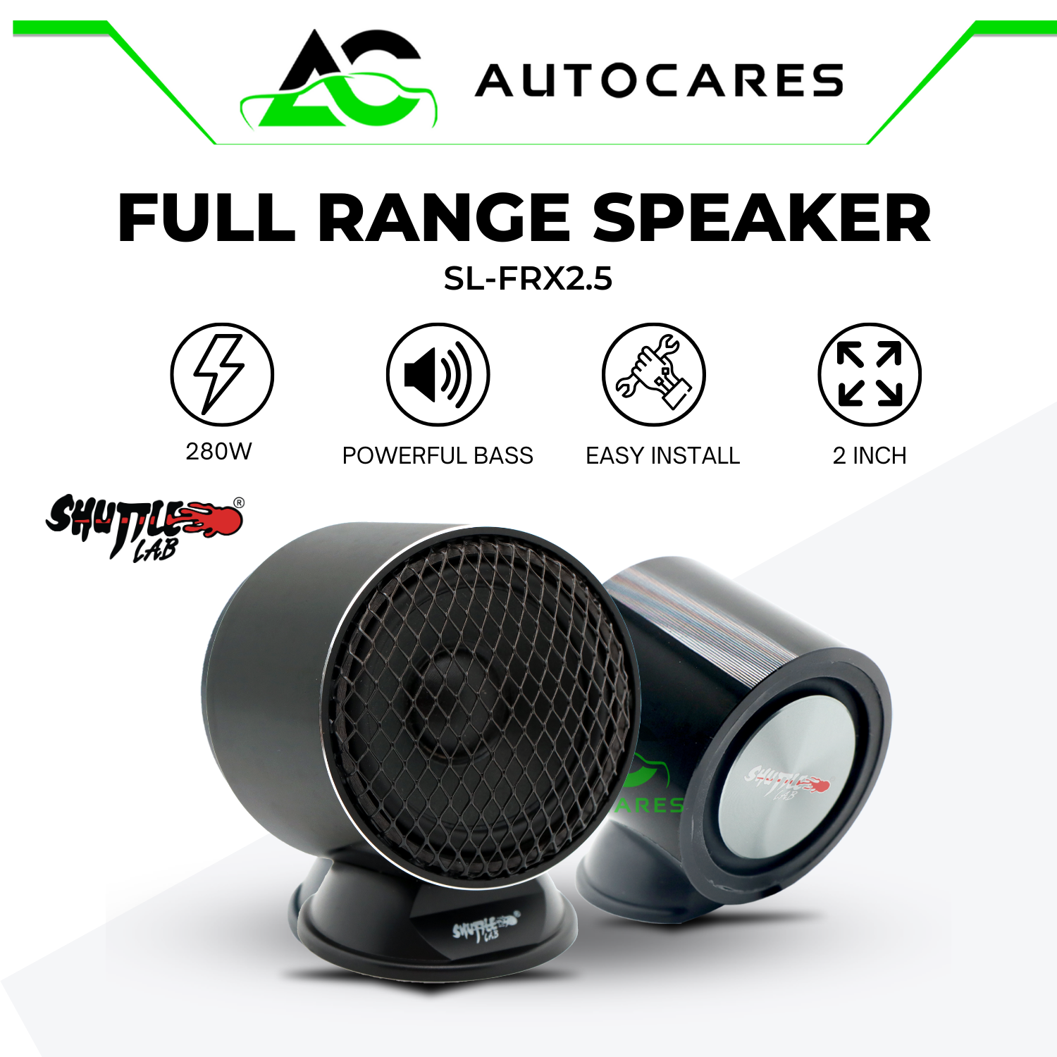 SHUTTLE LAB Full Range Kereta SL-FRX2.5 2.5" Full Range Speaker 2.5 ...