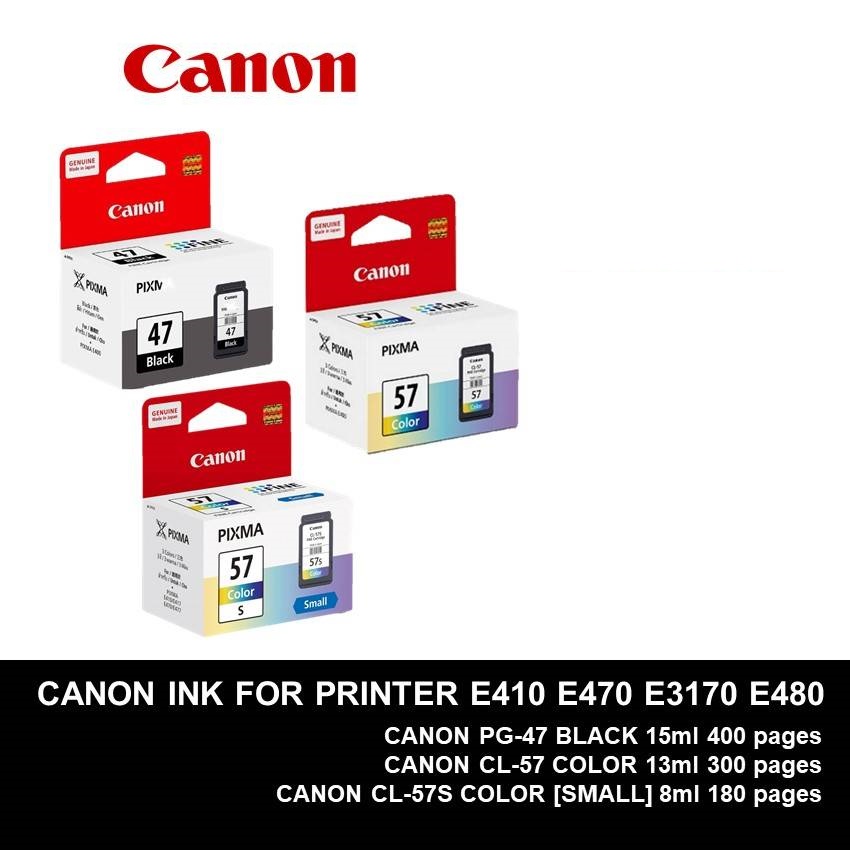 CANON CL57s ORIGINAL COLOUR INK FOR PRINTER E410 E470 E3170 E480 | Shopee Malaysia