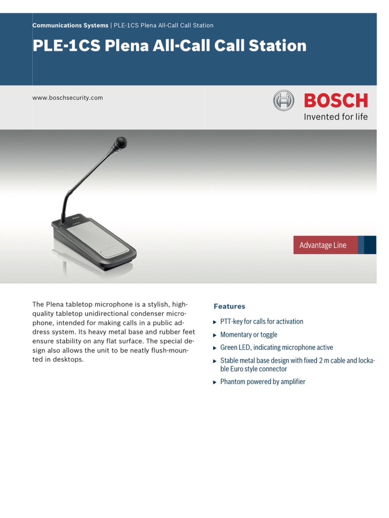 BOSCH PLENA PLE-1SCS Plena heavy duty tabletop unidirectional paging ...