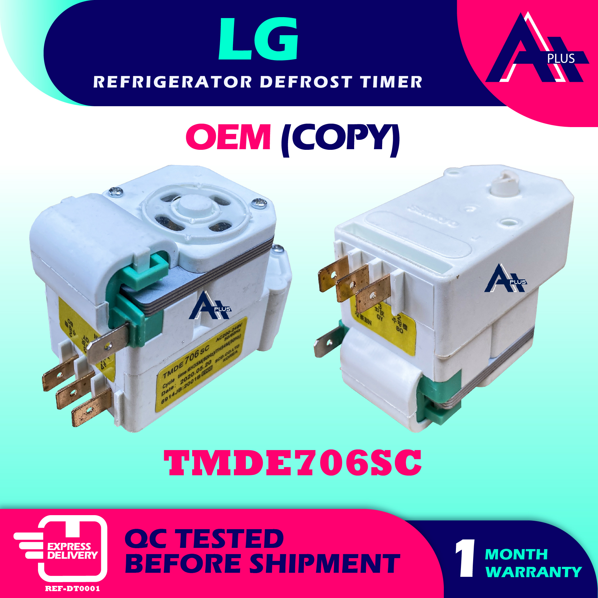 (ORIGINAL FACTORY) TMDE706SC LG REFRIGERATOR DEFROST TIMER FRIDGE TIMER ...