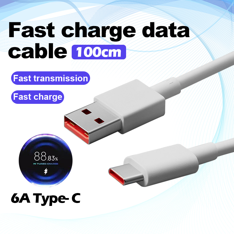 Xiaomi Type C 6A Super Quick Fast Charger 1M USB to Type-C Cable for ...