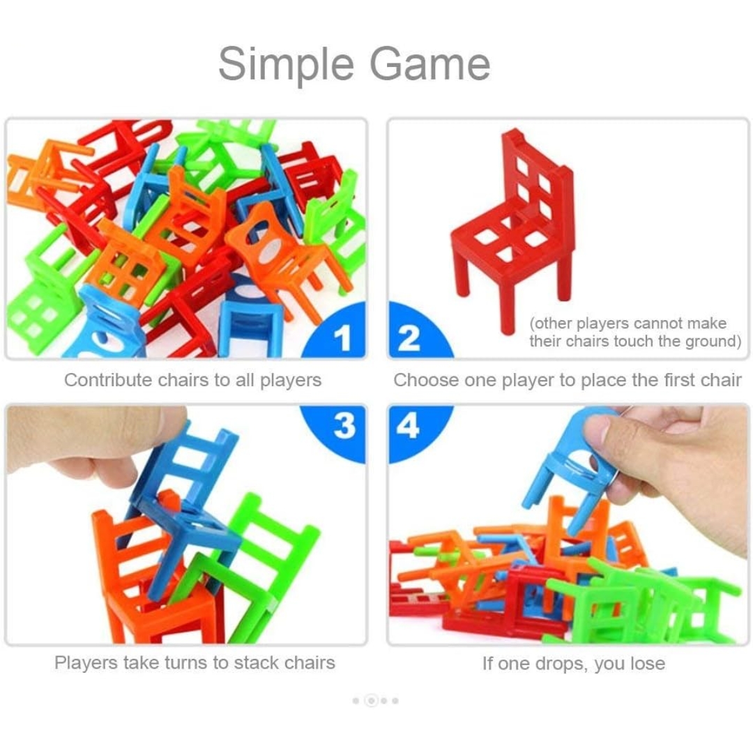 Stacking Chair Game Mini Block Balance Tower Toy Game for Kids Family ...