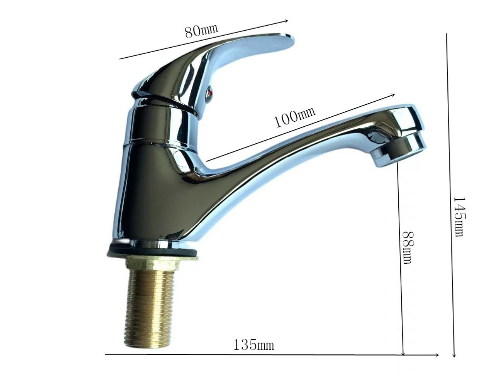 Brass Quarter Turned Basin Tap (Local Assembly) Paip Air Bilik Air 水龙头 ...