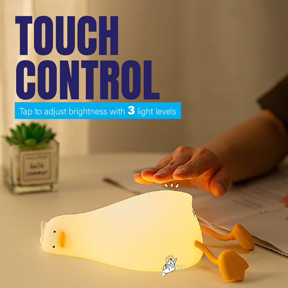 Lying Duck Lamp Rechargeable Night Light Cute Duck Slap Light Gift Box ...