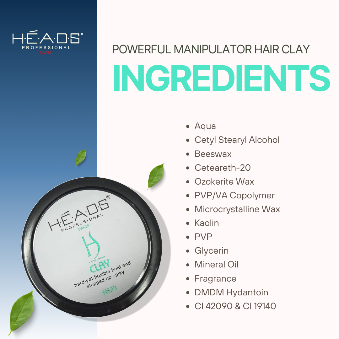 HEADS Powerful Manipulator Hair Clay for Defines Your Style100ml HS33 ...