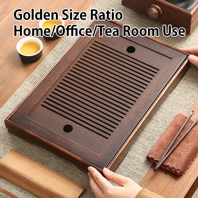 Tea Tray Bamboo Drainage Tray Chinese Small Tea Table Teapot Pallet ...