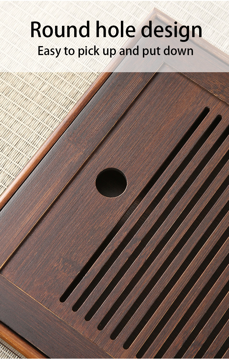 Tea Tray Bamboo Drainage Tray Chinese Small Tea Table Teapot Pallet ...