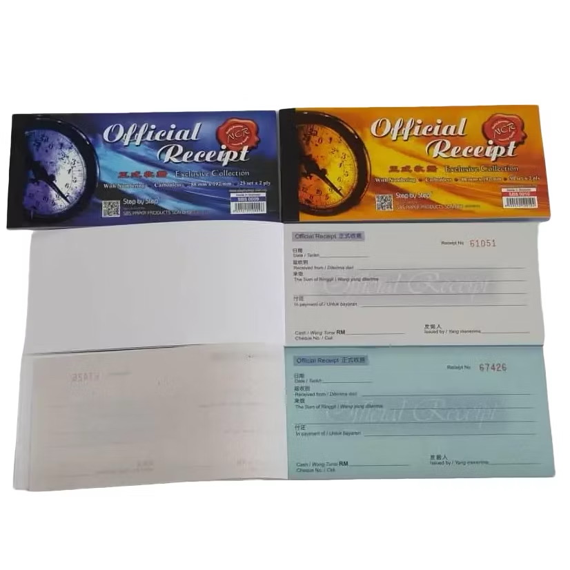 3 buku Official Receipt / Resit Rasmi 25 set x 2ply SBS 0009/50 set x ...