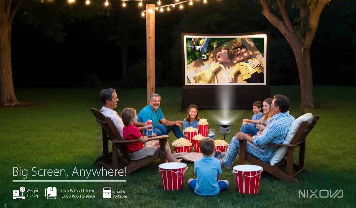 NIXOVA PIXOR X20 New Smart Mini Foldable LCD Projector | Shopee Malaysia