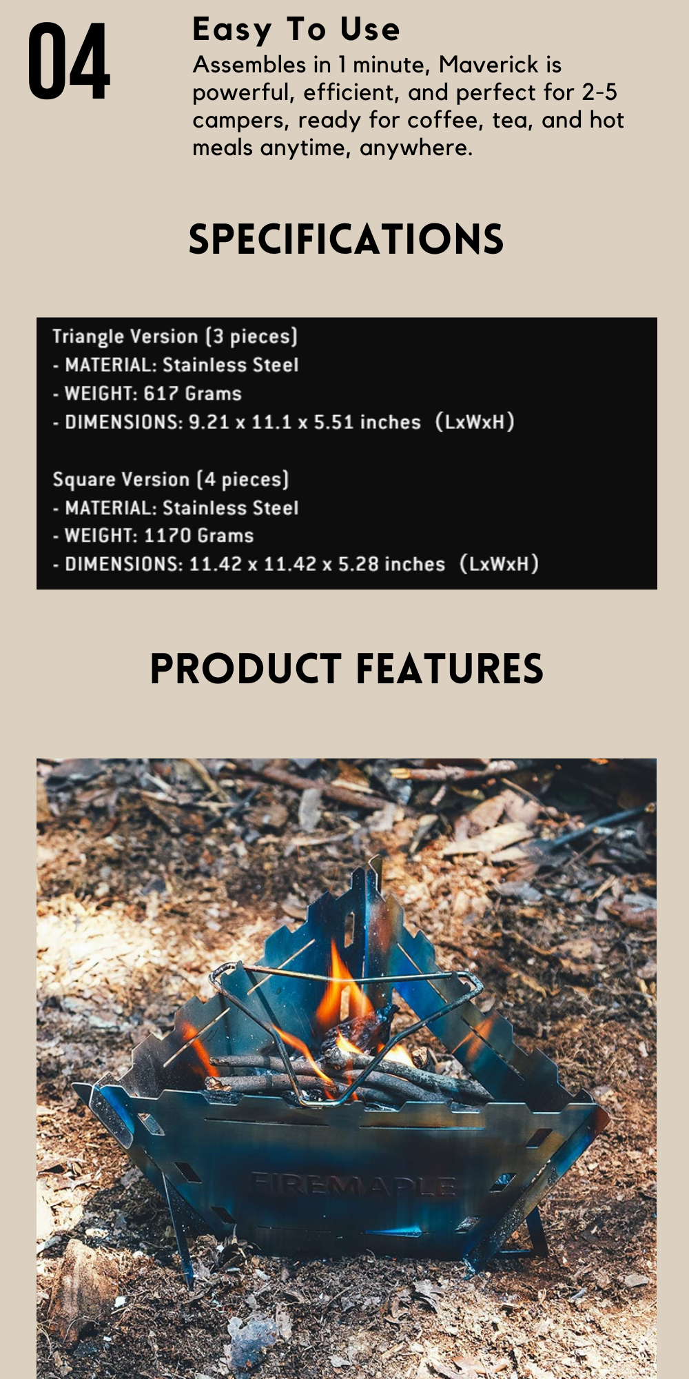 FIREMAPLE Maverick Wood Stove for Bushcraft Camping Hiking | Shopee ...
