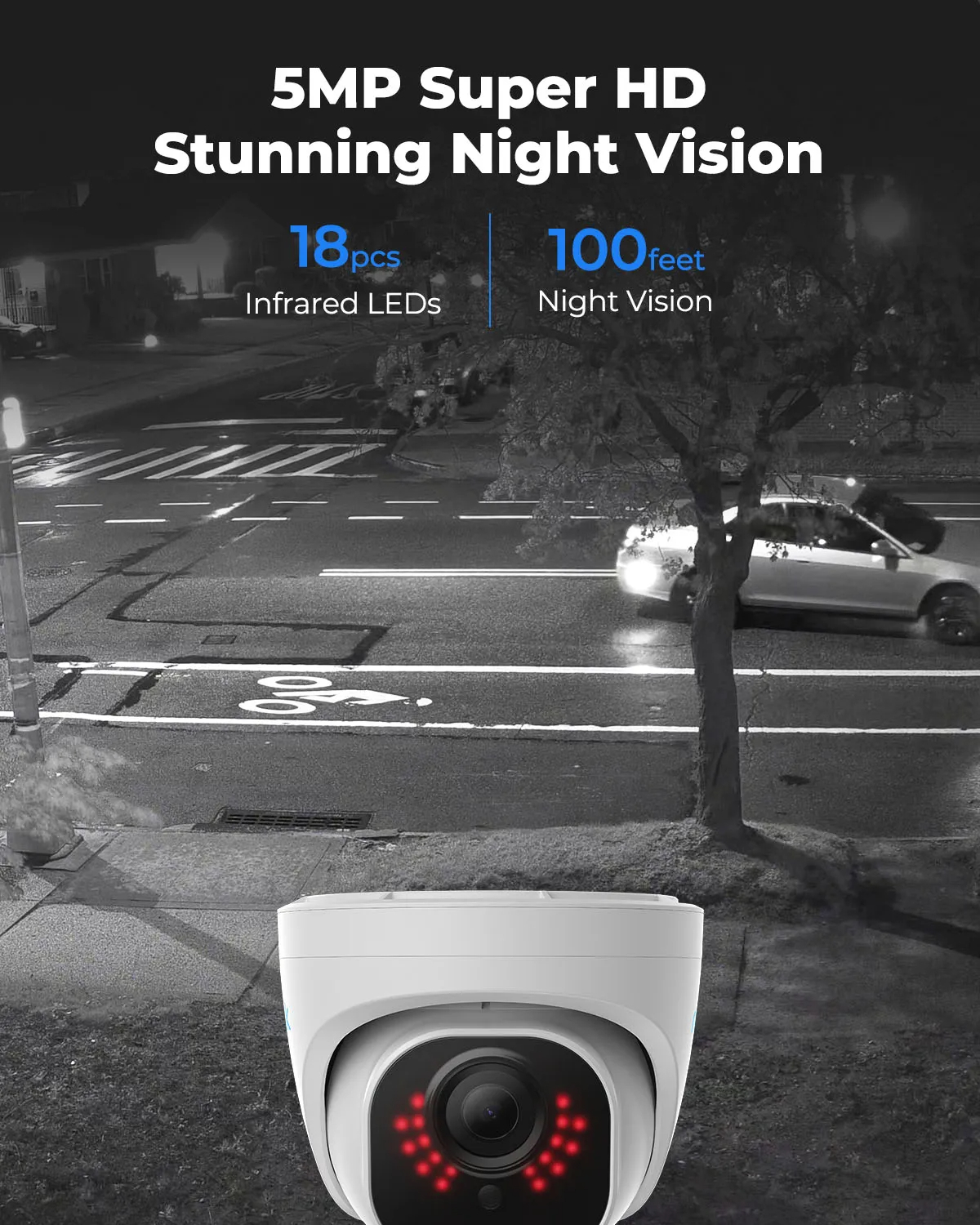 Reolink 5MP Camera System Human/Car Detection 4ch PoE NVR NVS4 & 4 PoE ...