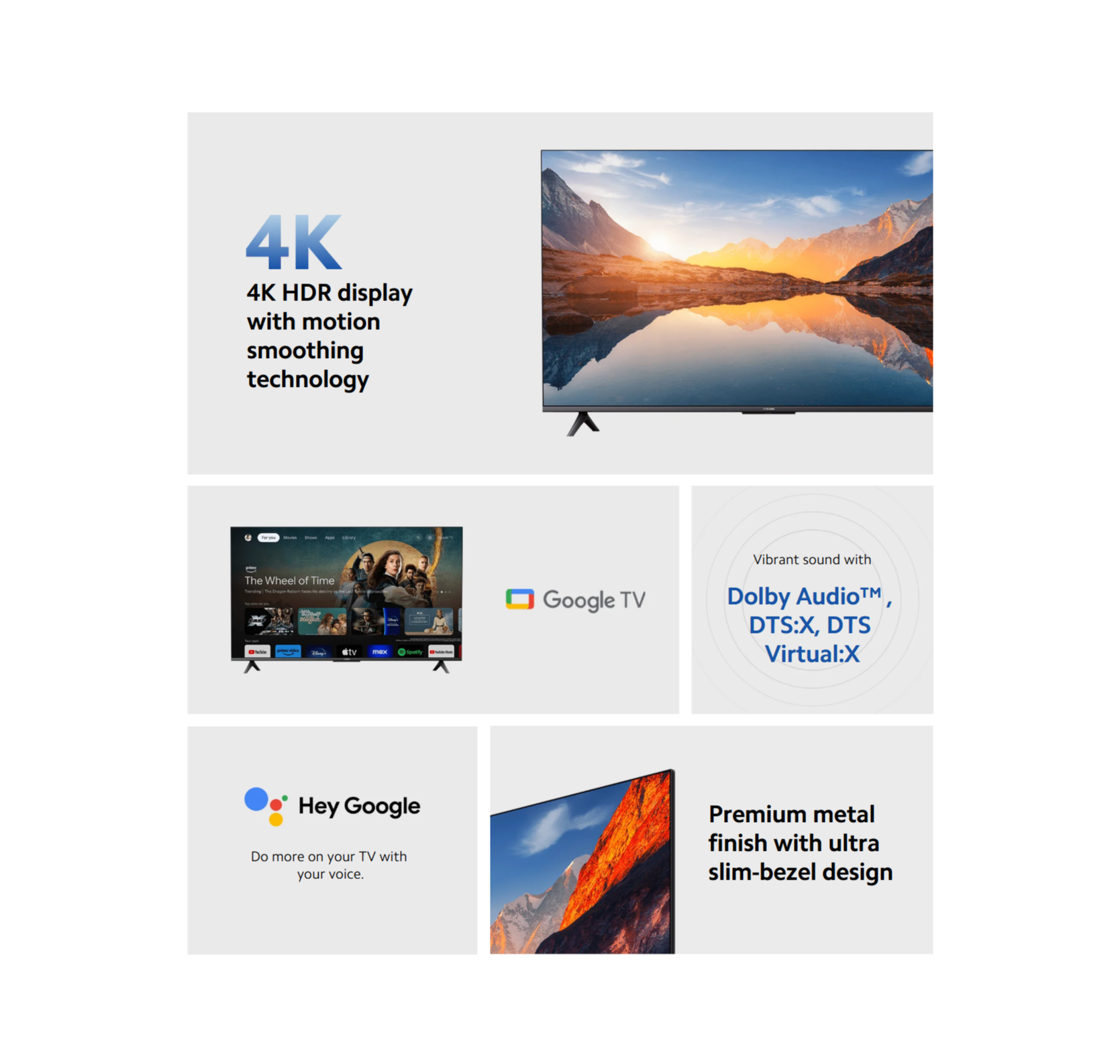 Xiaomi TV A 55" 2025 | 4K UHD | Google TV | HDR 10 | Dolby Audio ...