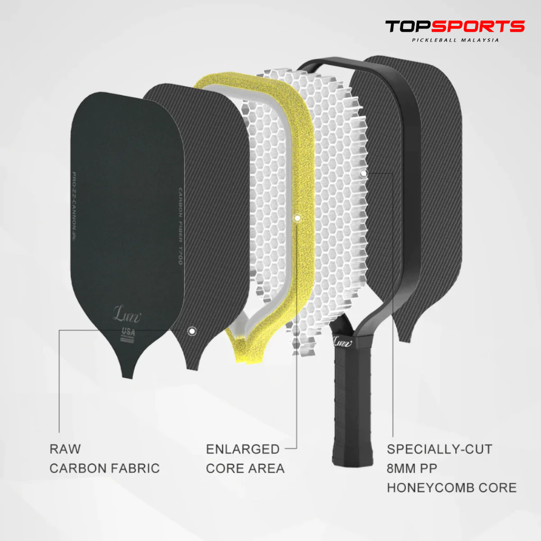 (Ready Stock) Luzz Pickleball ZZ Cannon Paddle T700 Carbon Friction ...