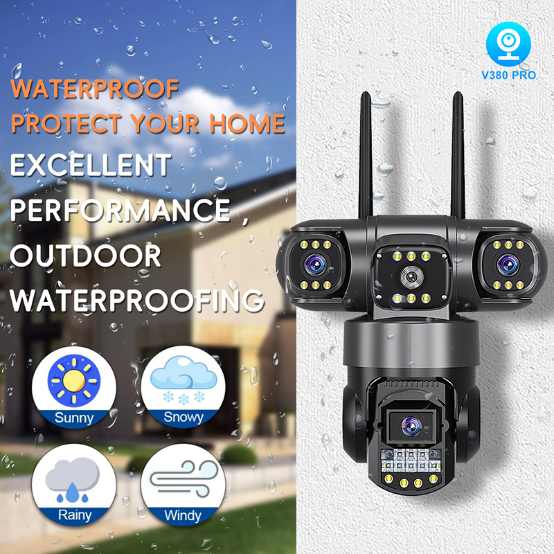 V380 Pro Wireless cctv outdoor camera wifi 4G security camera automatic tracking two-way call ...