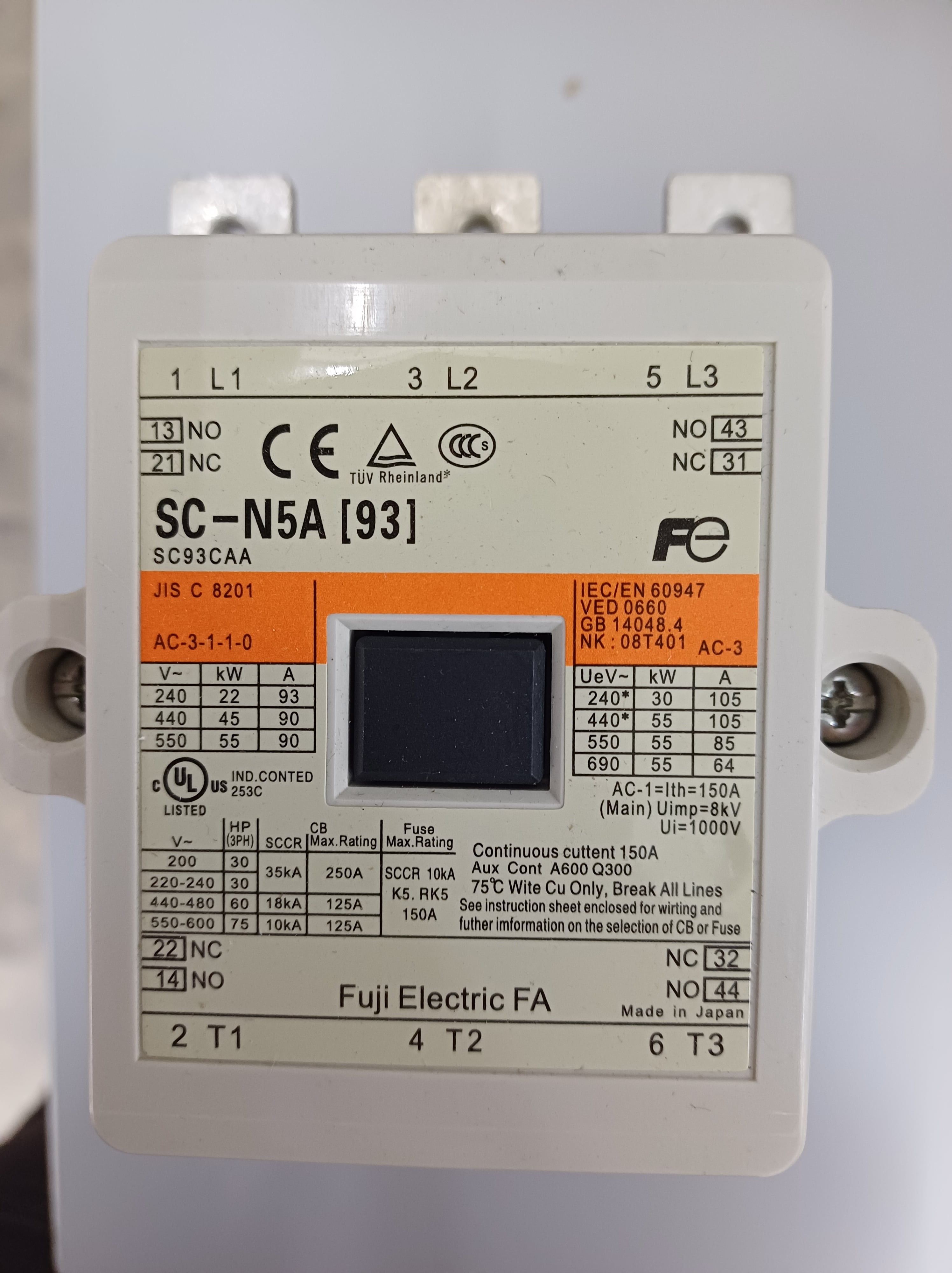 Fuji Magnetic Contactor SC-N5A 200-220V 50Hz | Shopee Malaysia