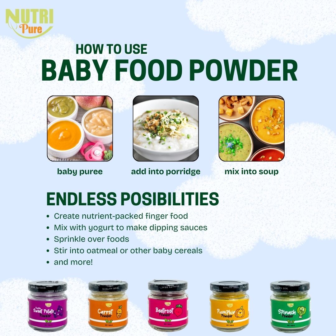 Nutri Pure Baby Food Powder - Spinach 50g | Serbuk Makanan Bayi ...