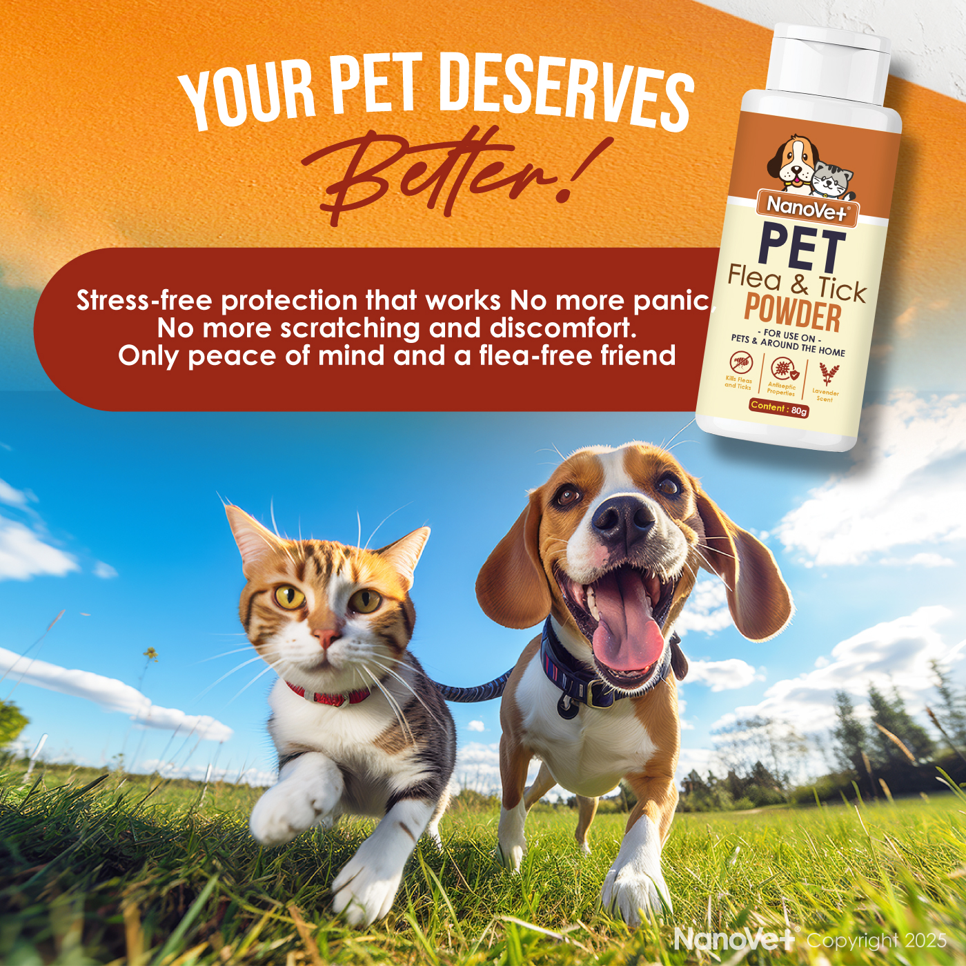 Nanovet® Pet Flea & Tick Powder (80gm) | Shopee Malaysia
