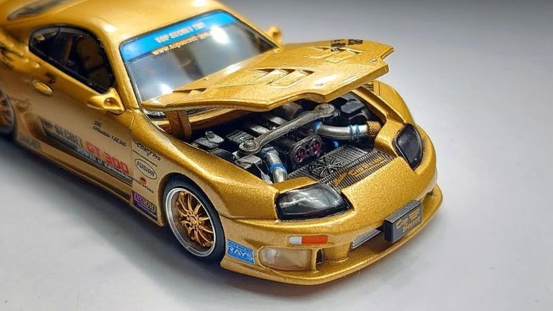 Pop Race 1:64 PR64-229 Top Secret GT300 Supra GOLD (New & Sealed ...