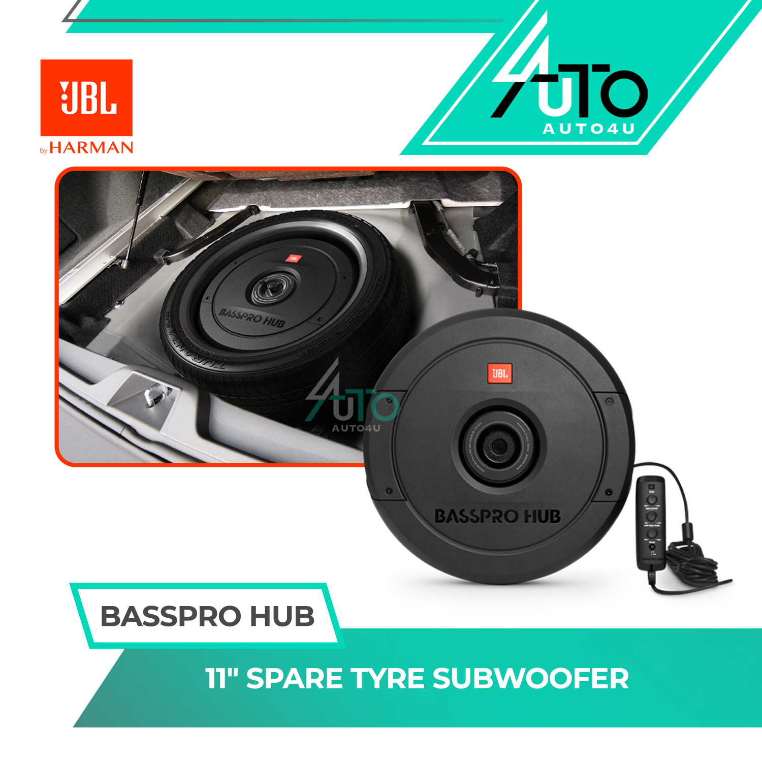 JBL Car Speaker Bundle Combo Set JBL Stage 3 + JBL Active Subwoofer ...