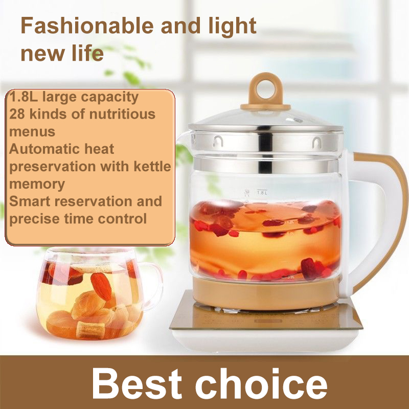 Malaysia 3 plug Multifunction health pot 1.8L Glass electric kettle ...
