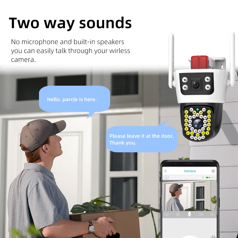 Mdudu 4G/Wifi CCTV 10MP Dual Lens Security IP CCTV Camera Wireless ...