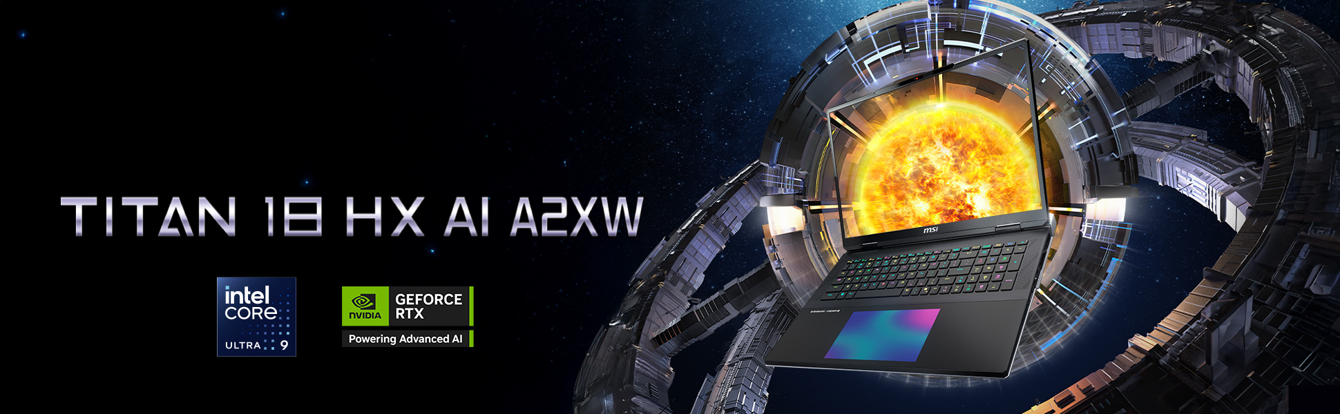 MSI Titan 18 HX AI A2XWJG 471 (18" UHD+ IPS 120Hz/U9-285HX/64GB DDR5/6TB SSD/RTX5090/Win11/2Y ...