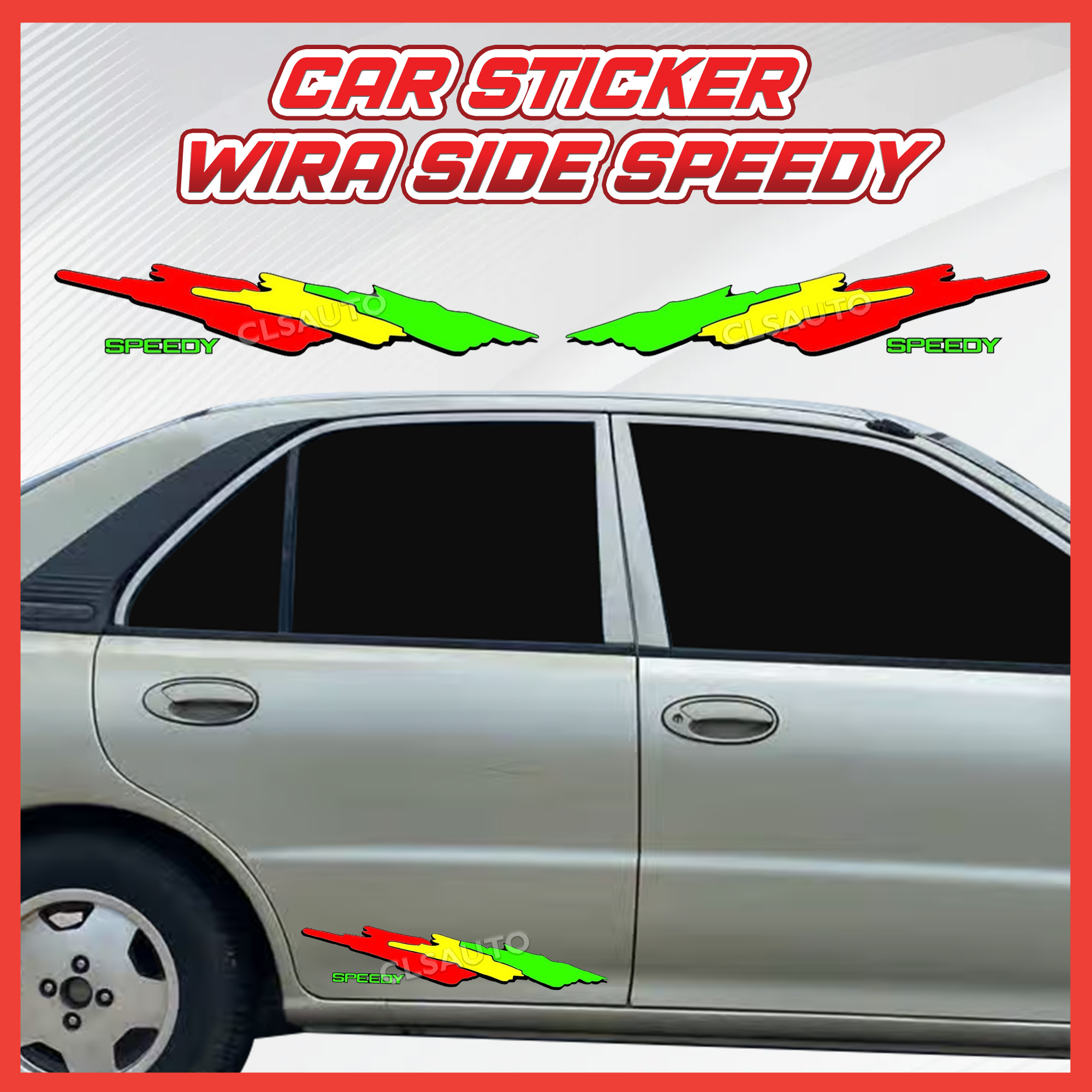Sticker Speedy Stiker Kereta Wira Pintu Tepi (2pcs) Lining Stripe Car ...