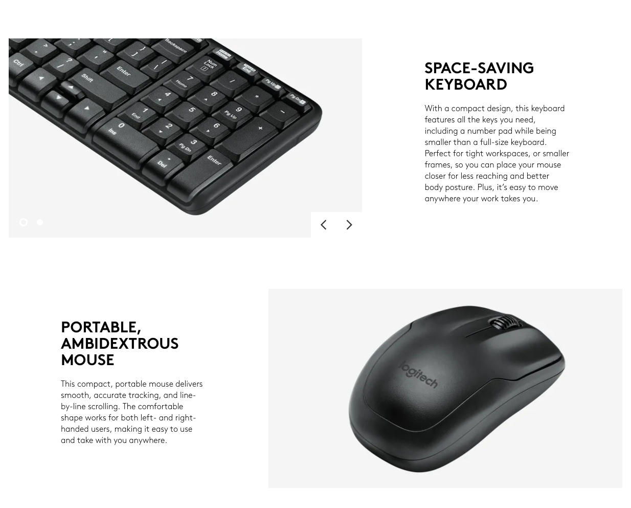 Logitech Mk220 Wireless Keyboard And Mouse Combo Space Saving Wireless Combo Compact Design