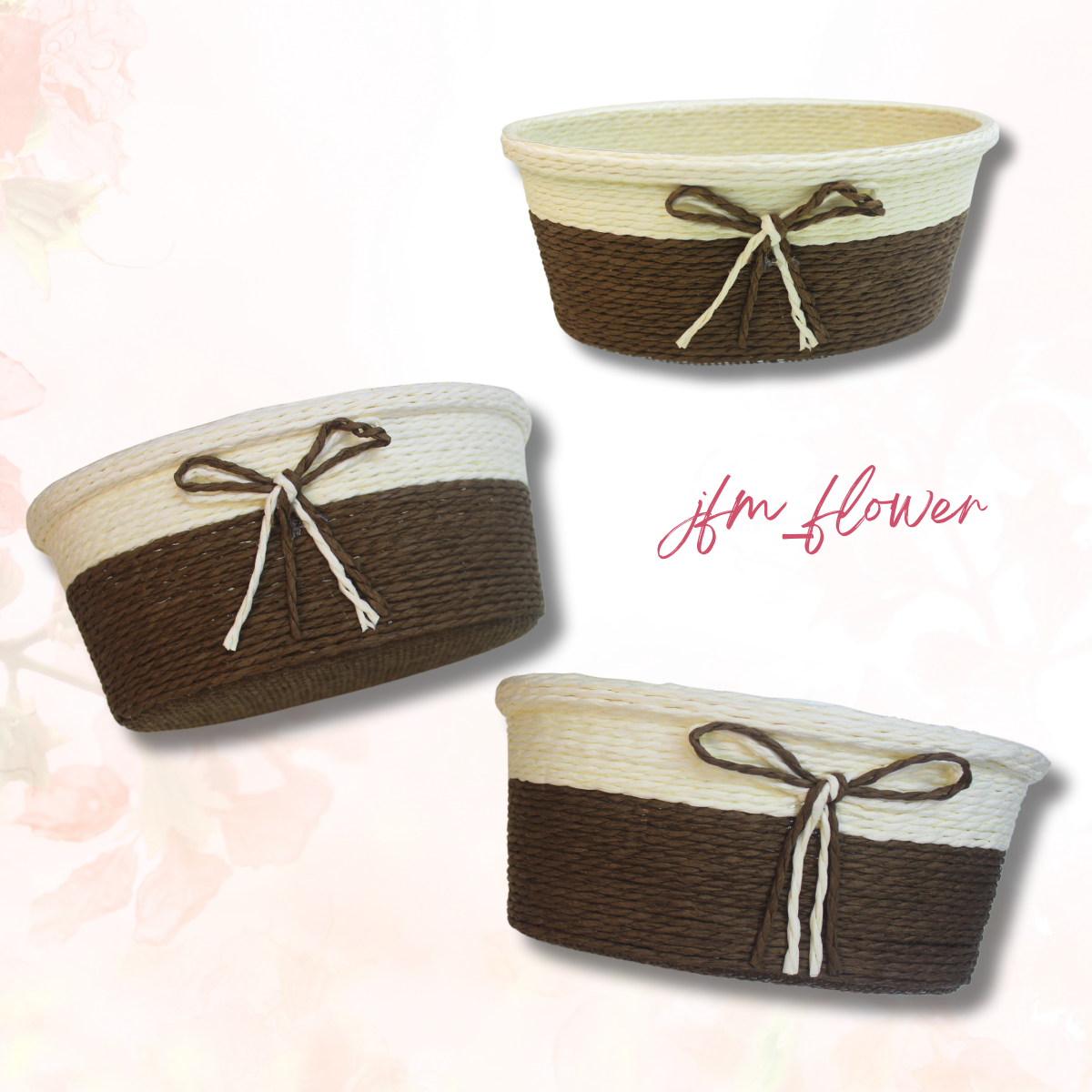 [RM5.50/PCS] *1PCS* Jut Kain Bakul Bunga/Oval Rattan Bakul Bunga/Rattan ...