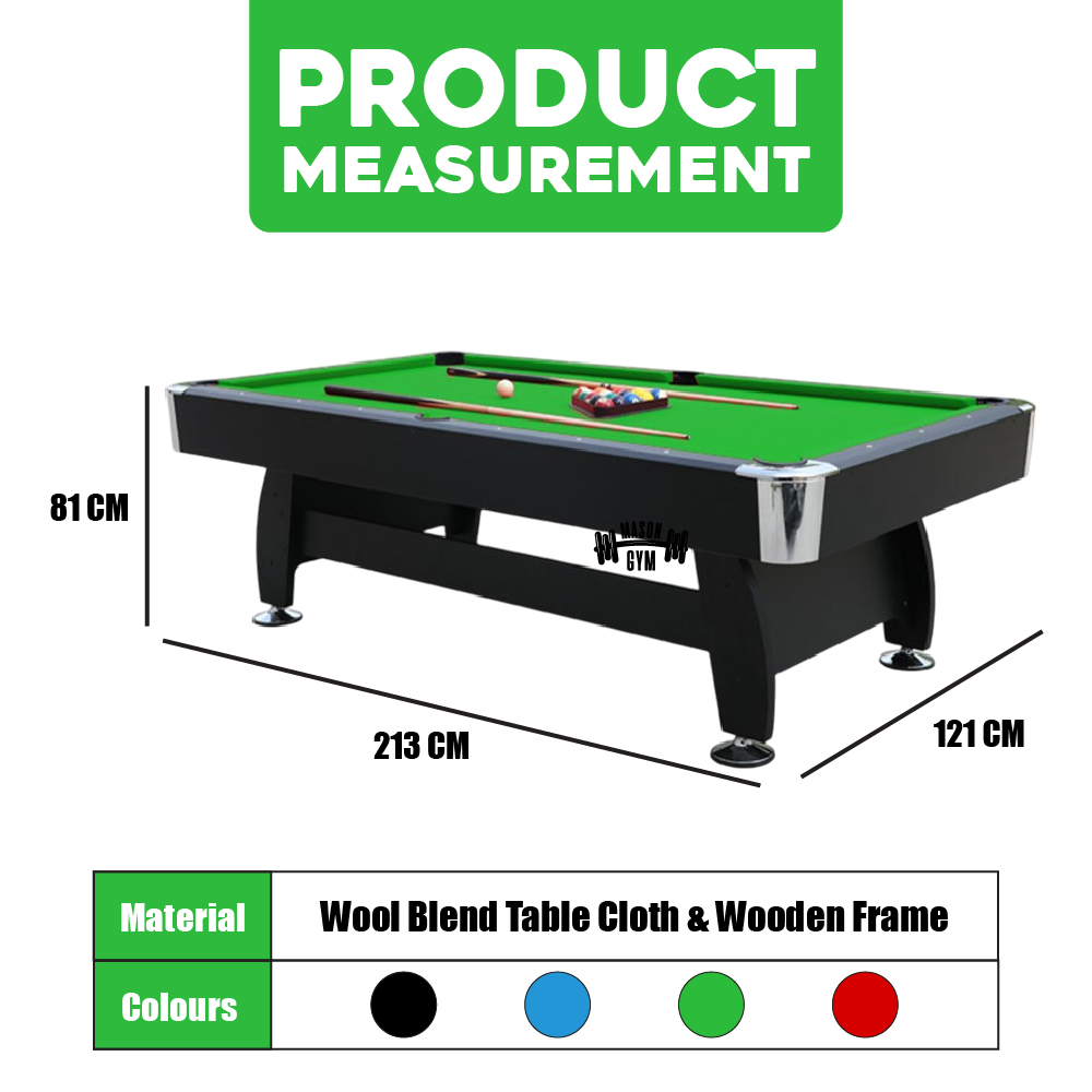 Pool Table 7ft Meja Pool American billiard table meja Snooker set murah ...