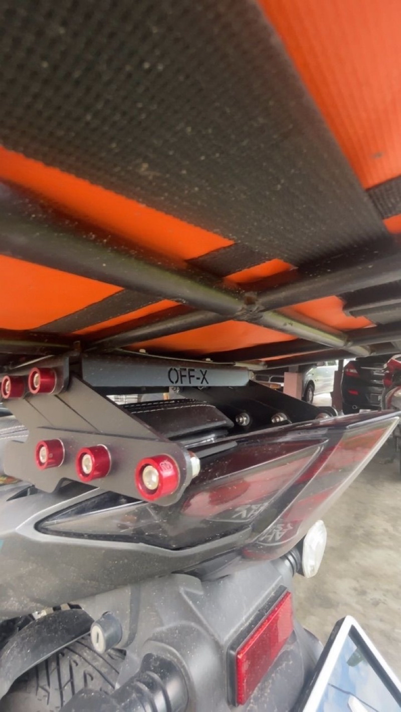 OFF-X Adjustable Stainless Steel Monorack Rack Lipat Motor Box Belakang ...