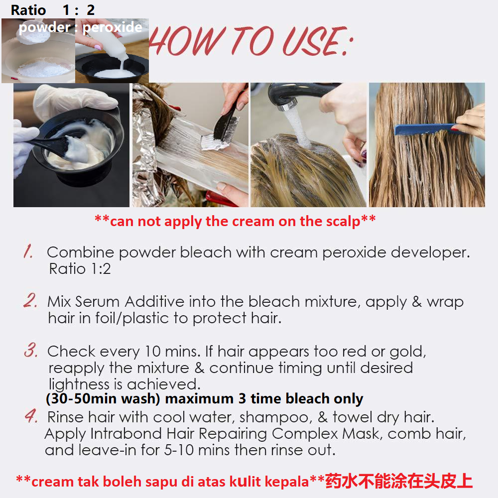 100ML Hair Developer Hair Peroxide/bleaching powder/bleaching hair/双氧水 ...