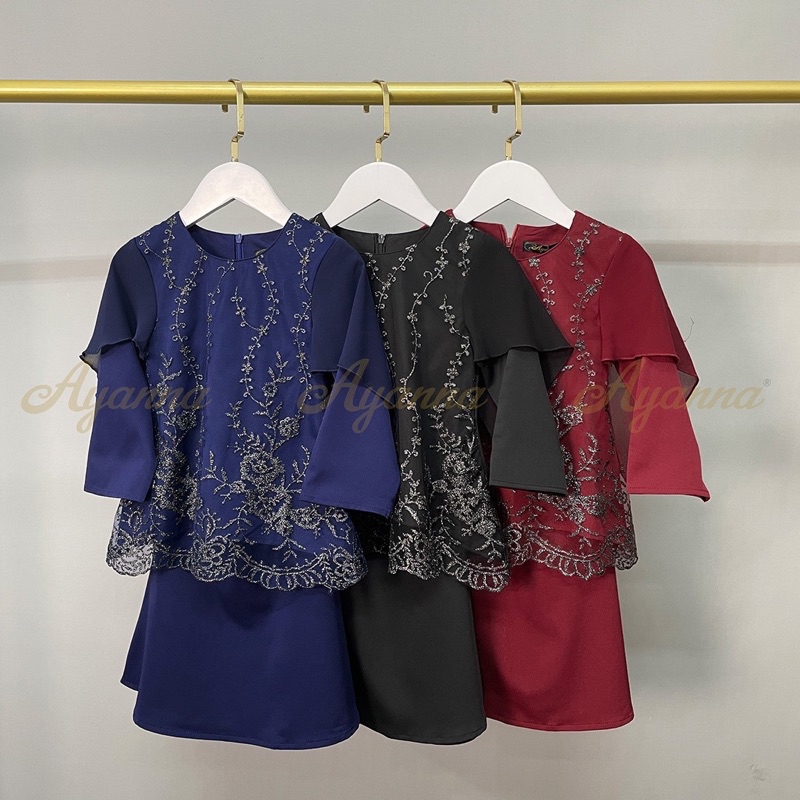 🔥(KIDS 1-12 TAHUN) TEMA SEDONDON BAJU KURUNG MAROON RAYA 2026 | KURUNG ...
