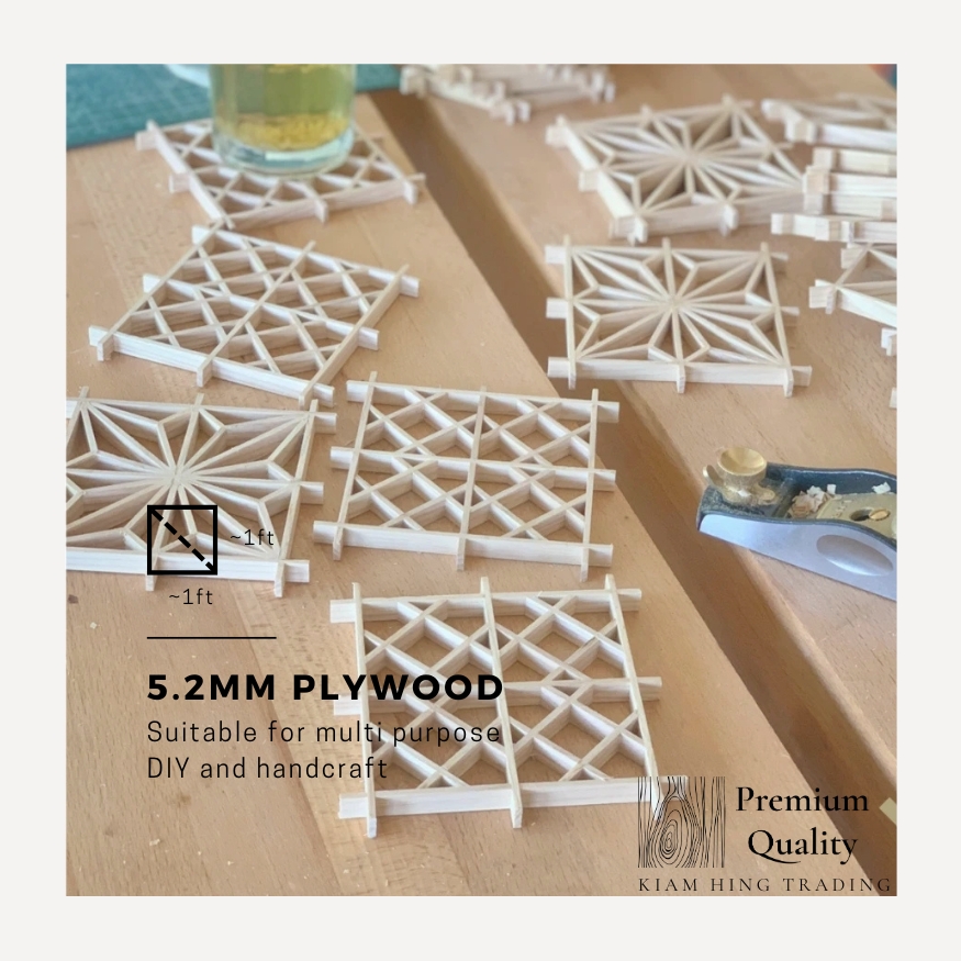 5.2mm Plywood (1ft x 1ft) DIY board sheet | timber panel | Playwood ...
