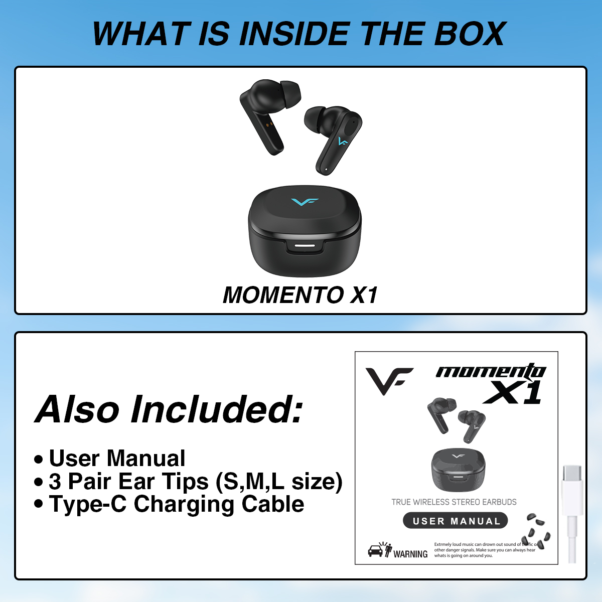 Vinnfier VF Momento True Wireless Stereo Earbuds with Deep Bass Crystal ...