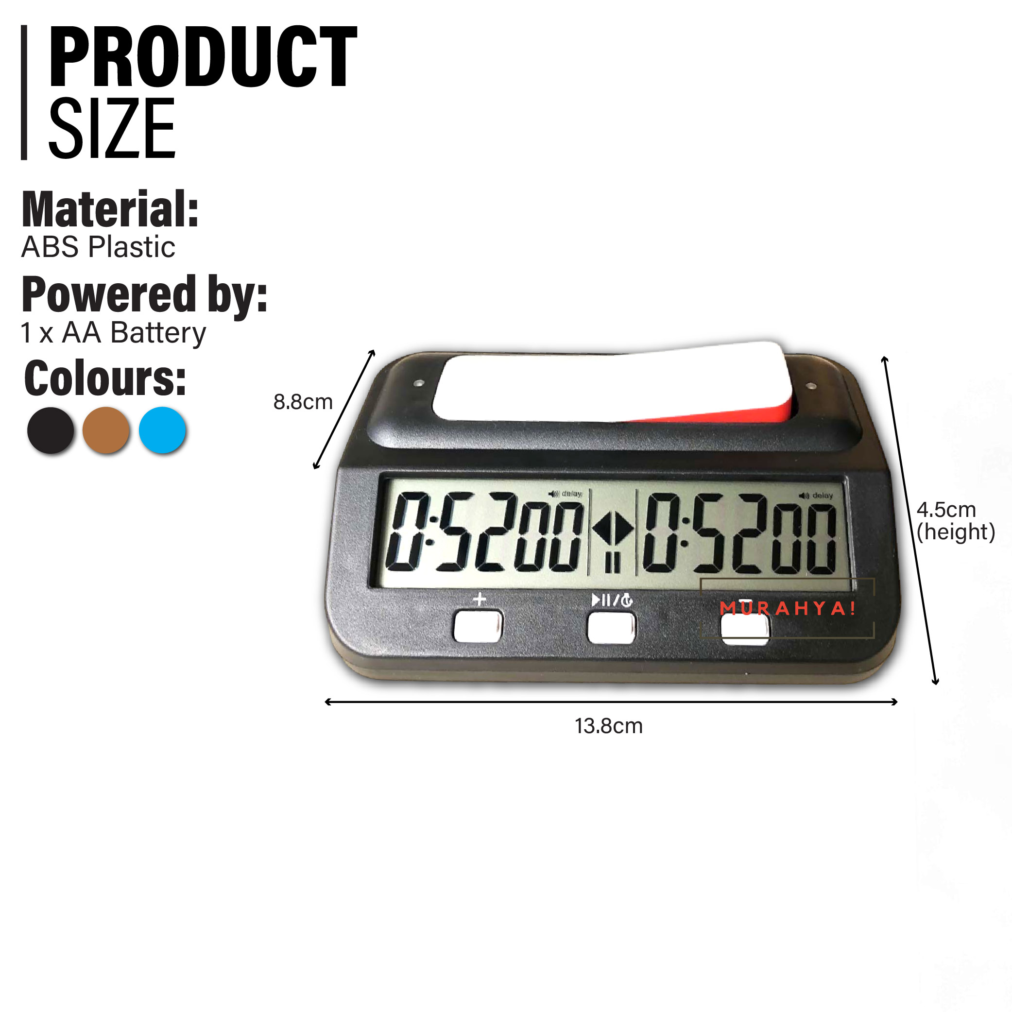 Chess Clock Timer Jam Catur Multifunctional Digital Count Down Count Up ...