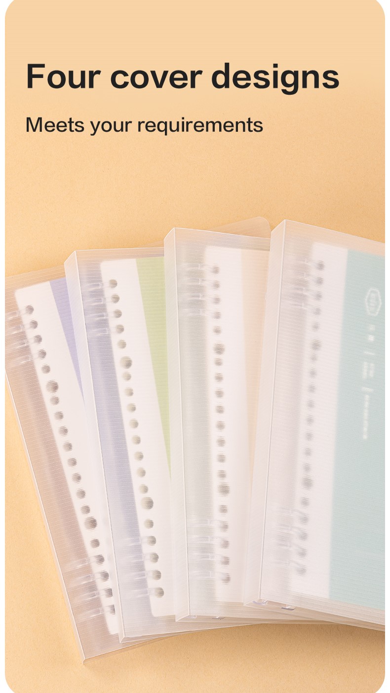 Deli A5 Loose Leaf Notebook Transparent Cover Refillable Journal Diary ...