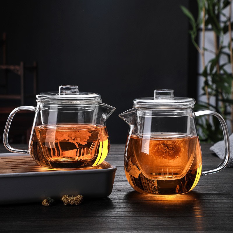 Cute Penguin All-glass Heatable Tea Pot Blooming Tea Set Utensil Health ...