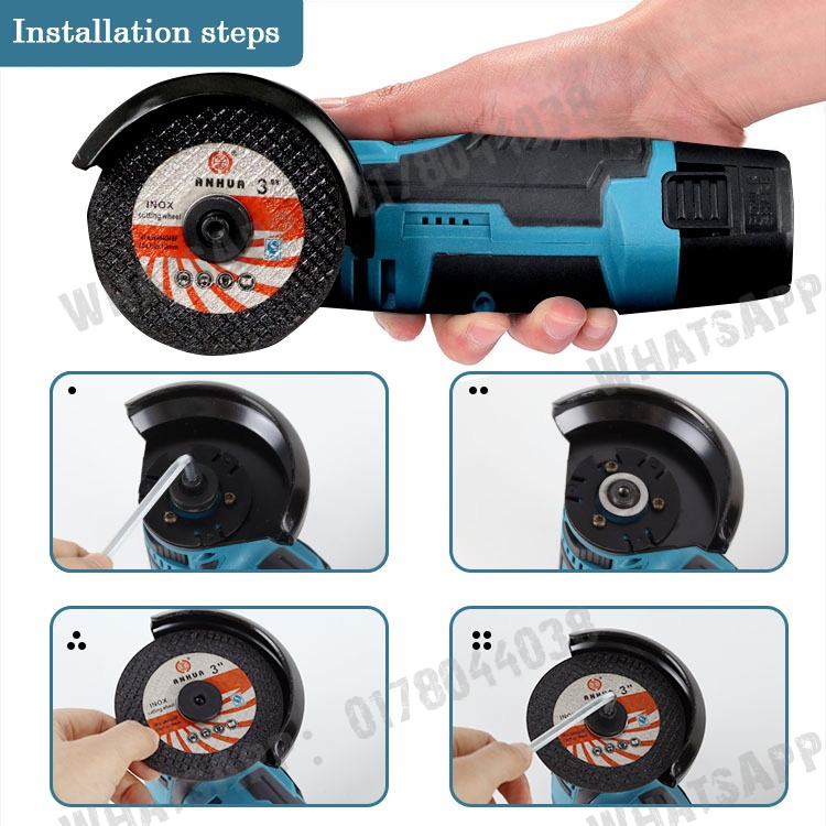 【10years warranty】Japan 3inch Grinder Rechargeable Lithium Battery ...
